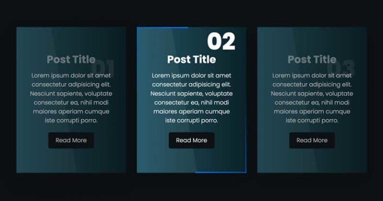 Cards with CSS Animation Hover Effect - Gabor Flamich