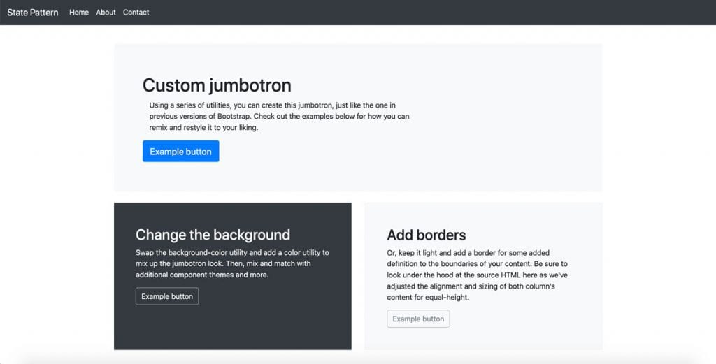 Javascript Navigation Using State Pattern